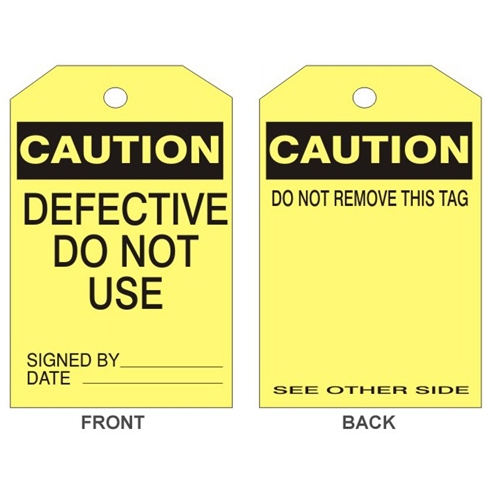 Caution Tag: Do Not Use 25/Pack