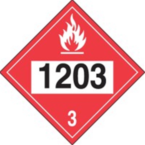 DOT Placard - 1203 Gasoline Sticker 10/ Pack