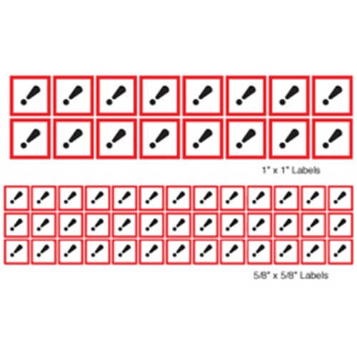 GHS Mini Pictogram Label Sheets - Harmful/Irritant