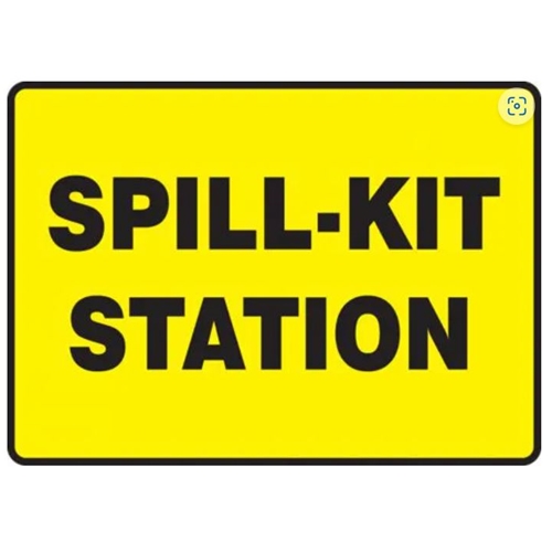 10x14 Aluminum Spill Kit Station Sign
